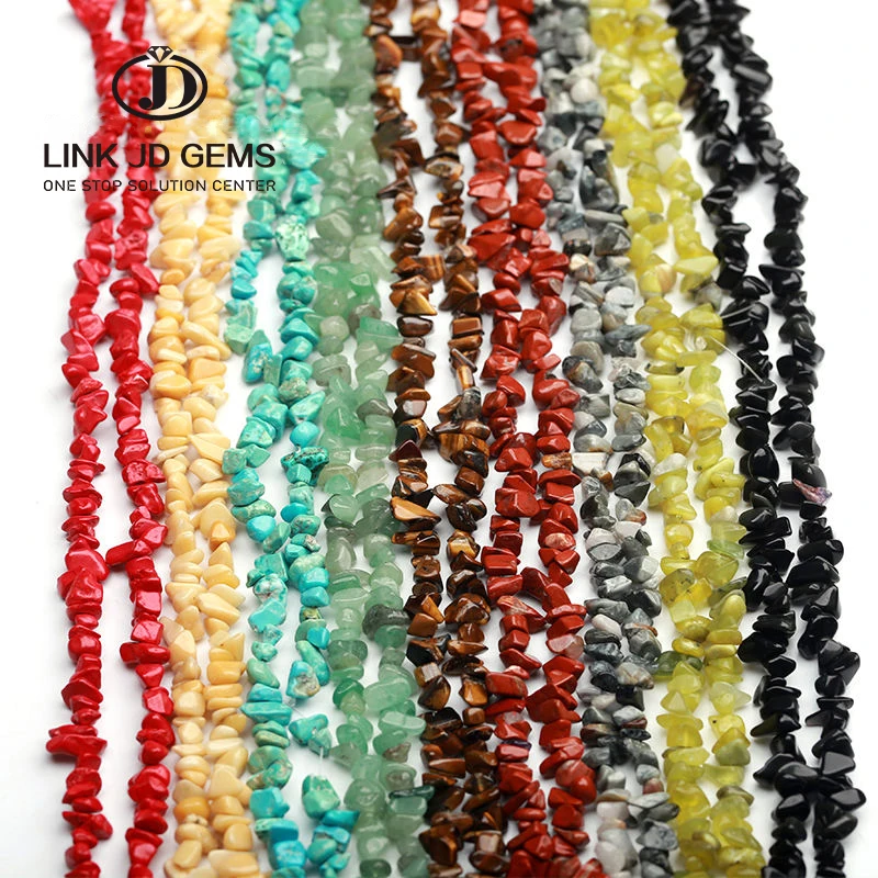 JD 5-8mm Natural Chips Stone Beads Irregular Gravel Amethysts Quartz ...