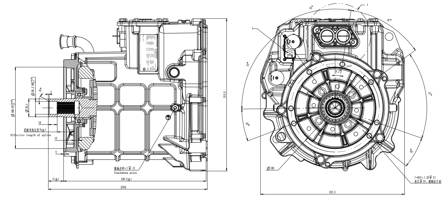 30KW Liquid-Cooled Motor & Precision Controller Kit