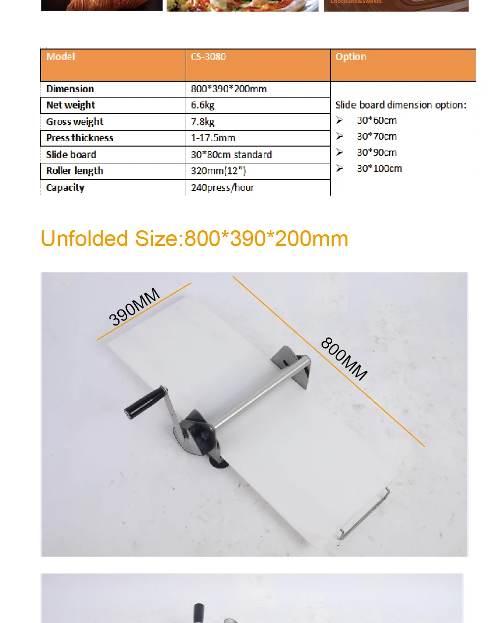 Chef Prosentials Pizza Croissant Pastry Dough Sheeter