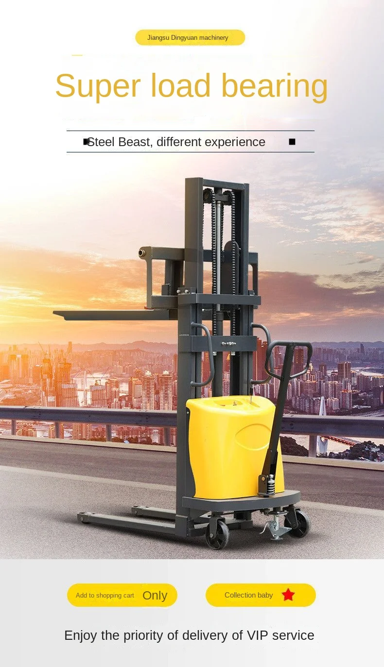 Tigarl Full Electric Pallet Stacker Agv Walkie Electric Stacker Truck ...