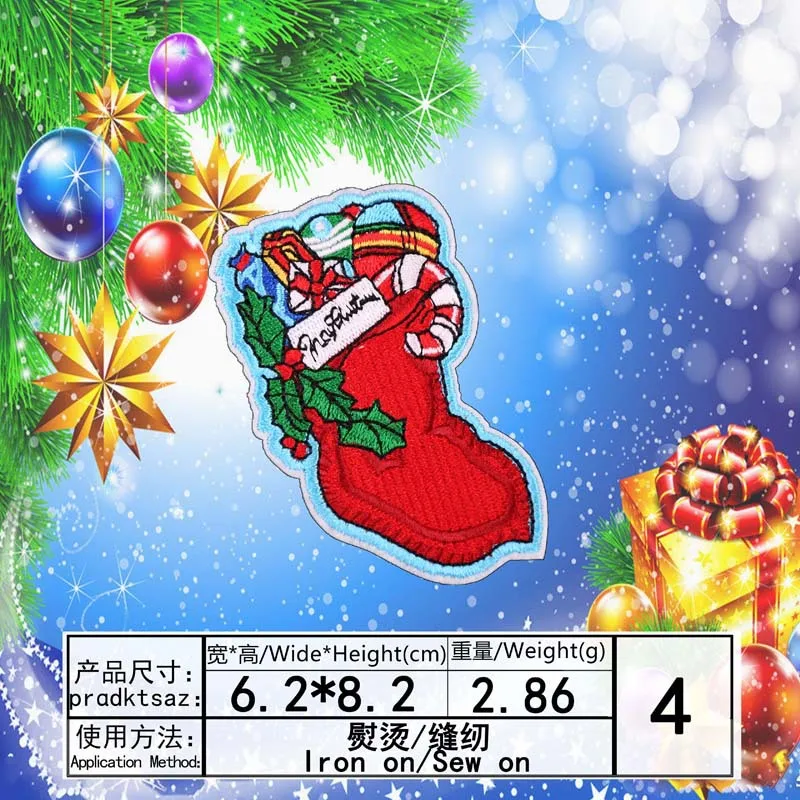 Wholesale Christmas Embroidery Patches Iron On Patches Embroidered For ...