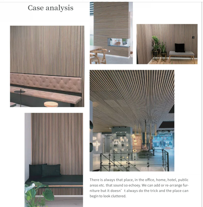 Decorative Sound Proof Wall Panels Hall Wall Wood Akupanels Mdf Slat ...