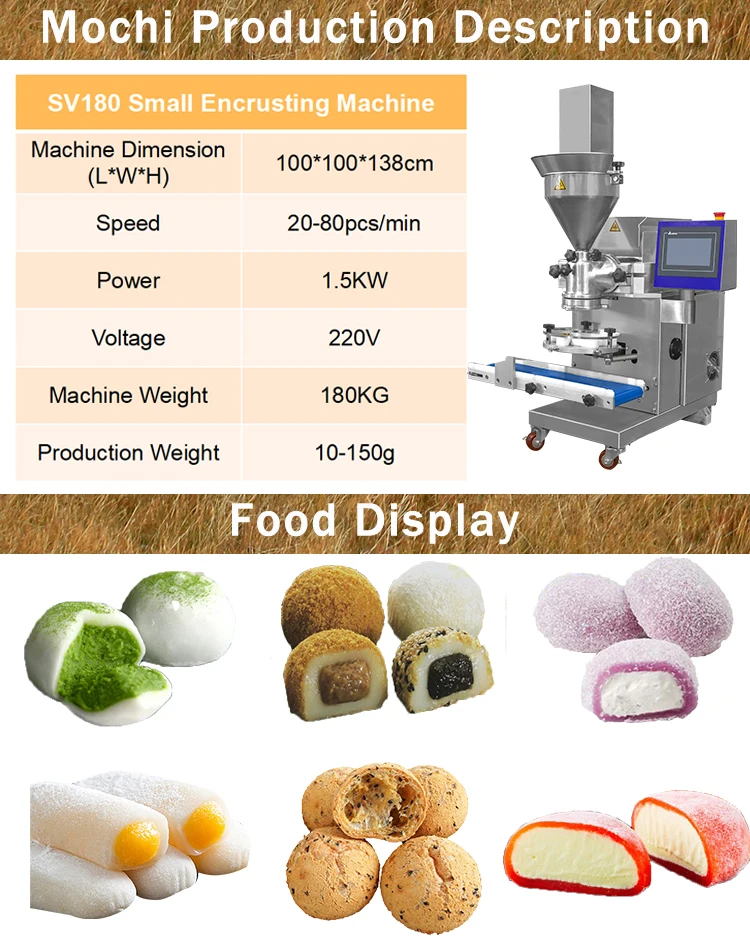 Golden Supplier Automatic Japanese Daifuku Machine Mochi Encrusting ...