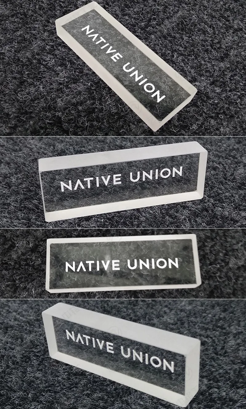 Acrylic logo Blocks Custom Uv Printing Full Color Acrylic Logo Block ...