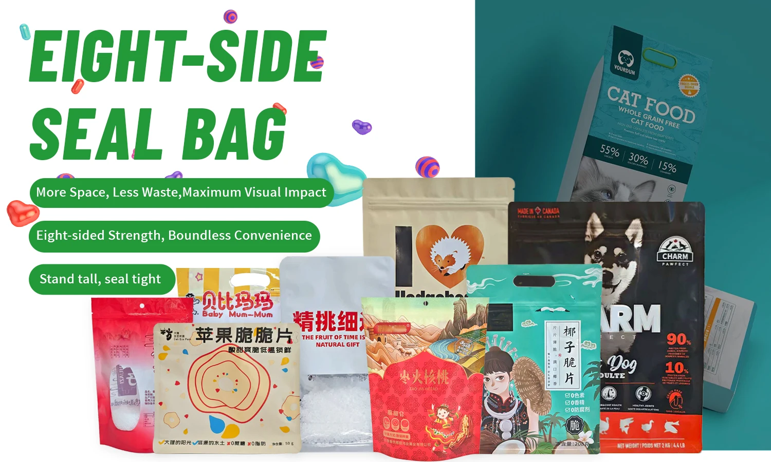 Recyclable Gummy Bags with Ziplock Pouch Window Personalised Logo Foil ...