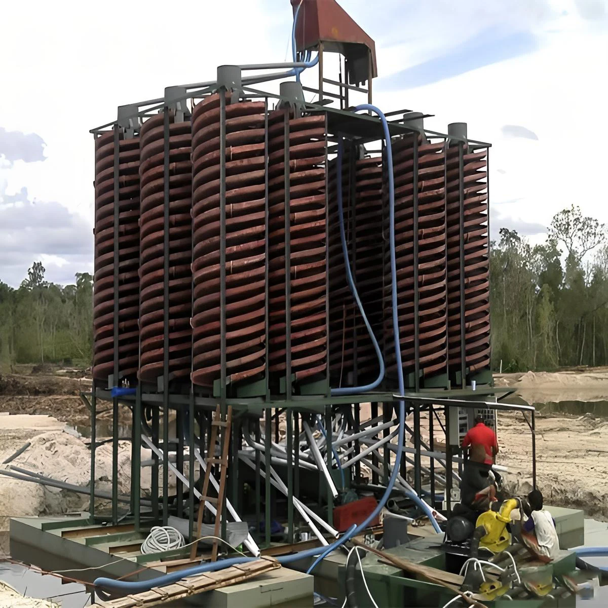 FETECH Mining Spiral Separator Machine Spiral Concentrator Gravity ...