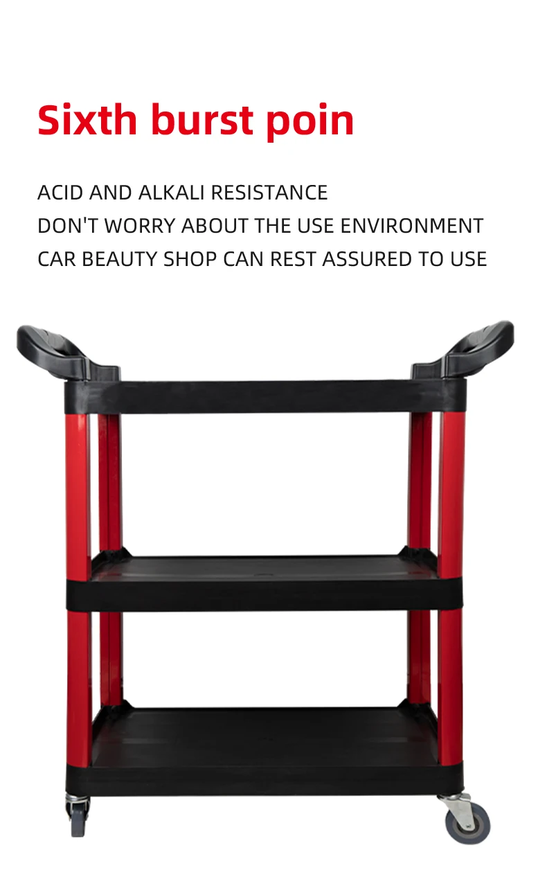 Silent Three-layer Rolling Hand Push Tool Cart With Wheels,Used For ...