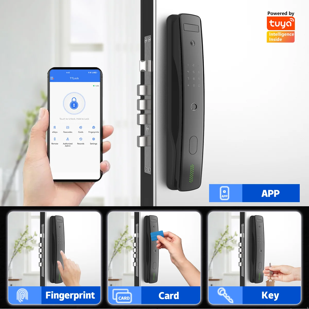 Goodum Smart Wood Door Lock With Face Recognition Remote Control Via ...