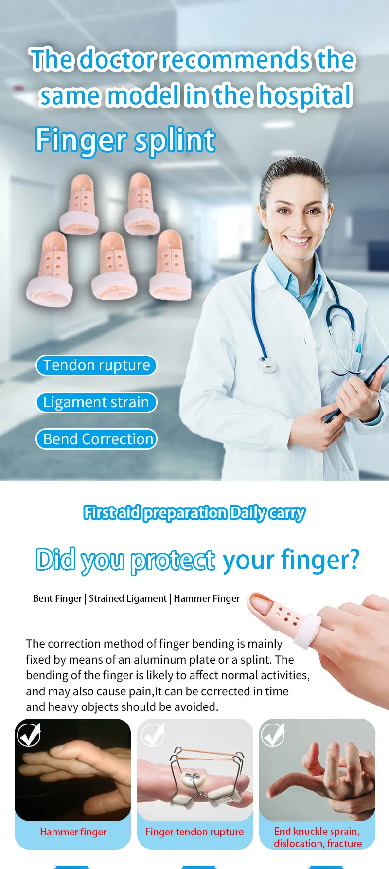 Fixed Finger Sleeve Basketball Finger Guard Extensor Tendon Rupture ...