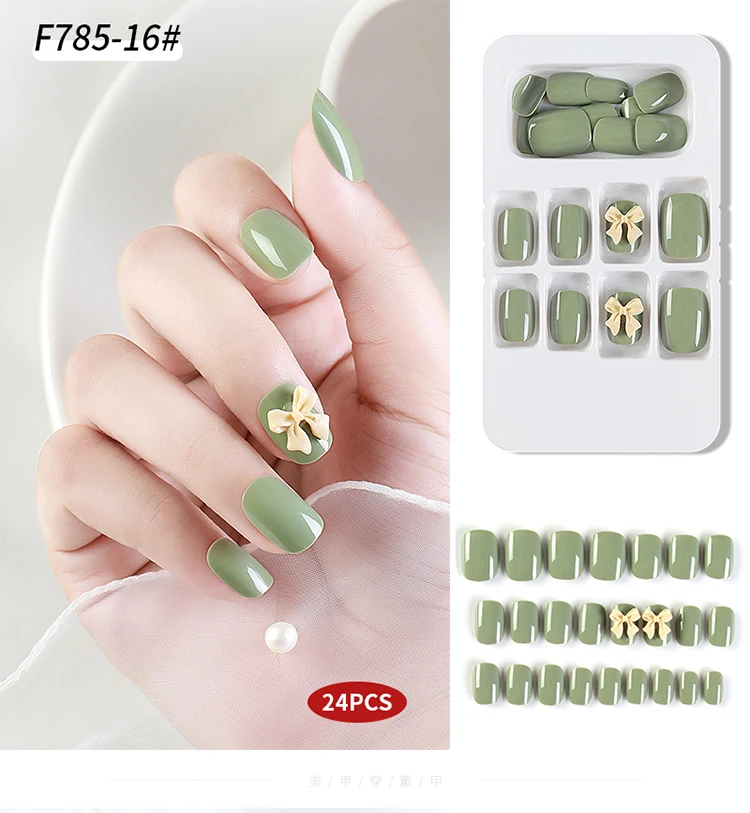 Wholesale Press on Nails - French Tips Full Cover Acrylic
