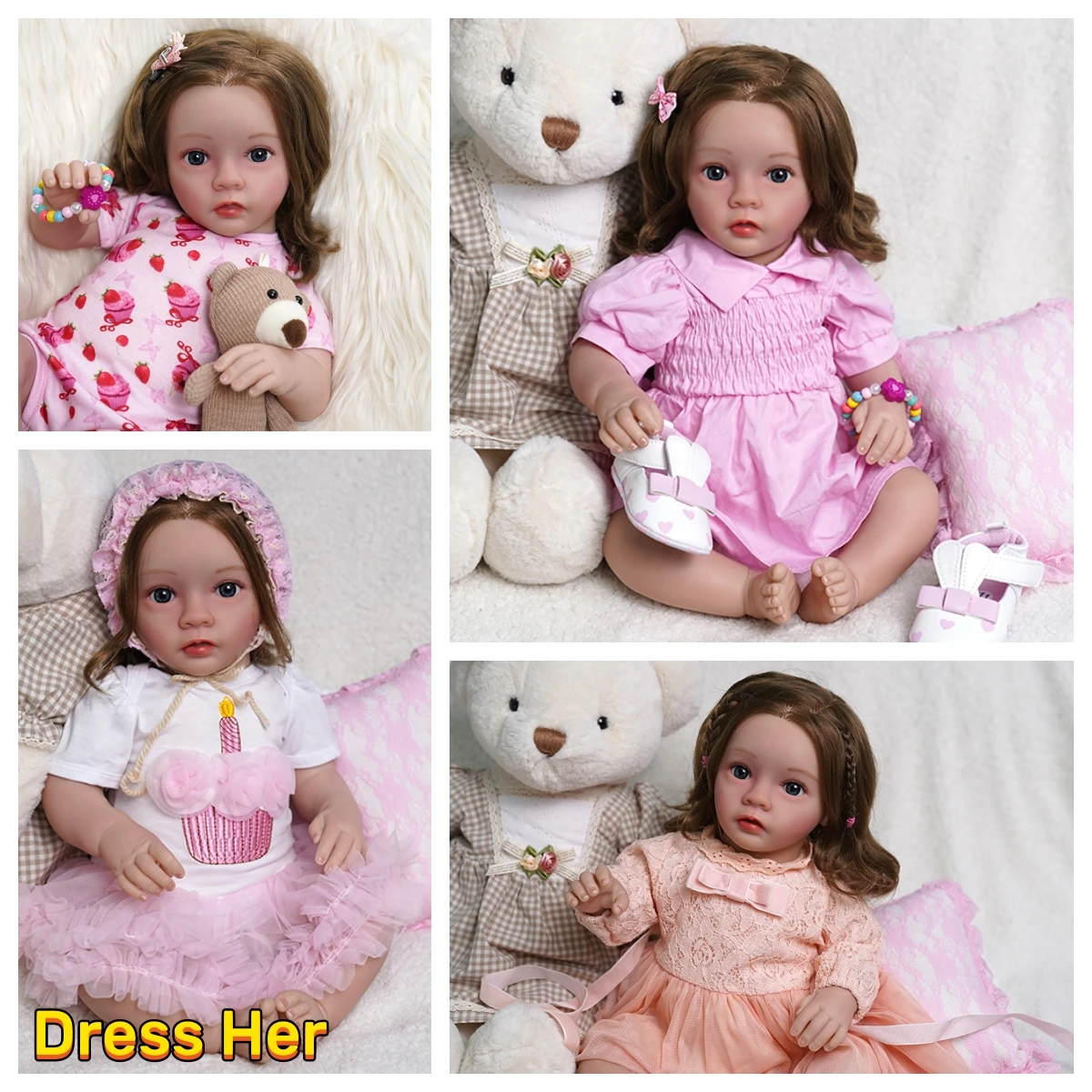 Babeside Lifelike Reborn Baby Dolls Soft Body Realistic Full Body Real ...