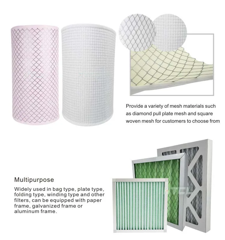 HVAC Synthetic Fiber Material Ventilation Pre-filter Laminated Mesh Air ...