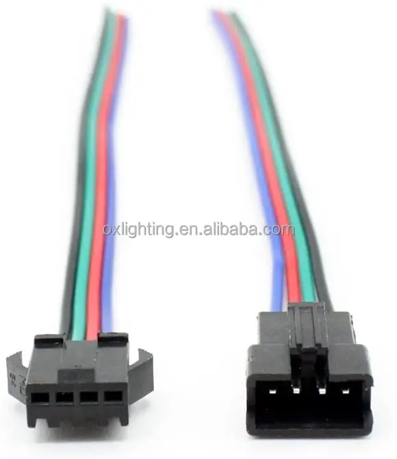4P 4pin Jst Connector Rgb 4 Pin Cable Plug Jst Molex Wire Connectors Male Female Jst Sm ...