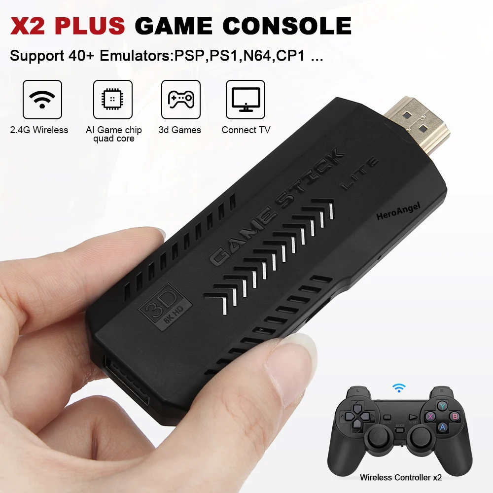 Gd10 X2 Plus M10 64gb 128gb Game Stick 4k Hd Gamestick 40000 Games 40 ...