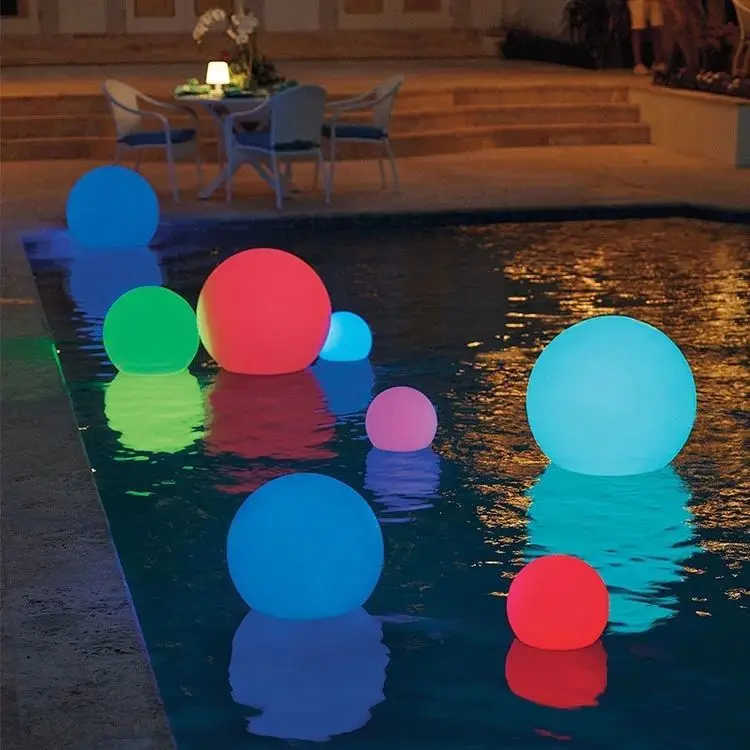 20cm Solar Sphere Outdoor Courtyard Garden Lawn Led Luminous Ball Color ...