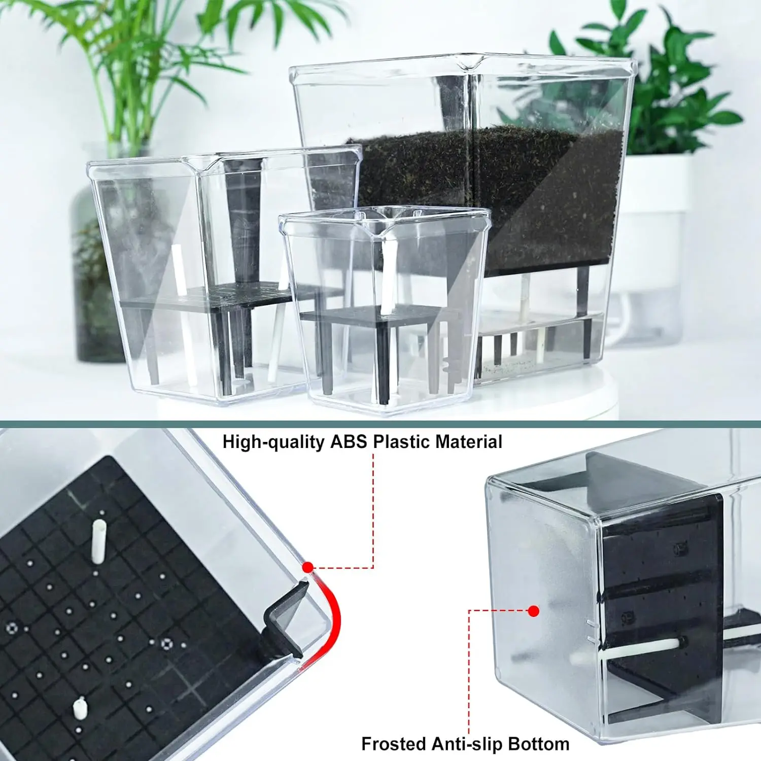 Eco-friendly Transparent Flower Planter - Self Watering
