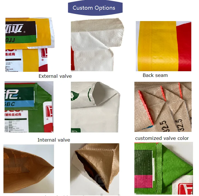 Moisture Proof Pp Block Bottom Valve Bag 20kg 25kg 42.5kg 50kg ...