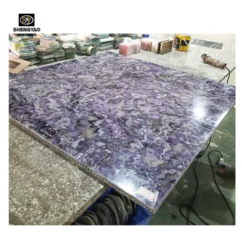 Amethyst Geode Polished Faux Marble Tile For Counter Top Wall And ...