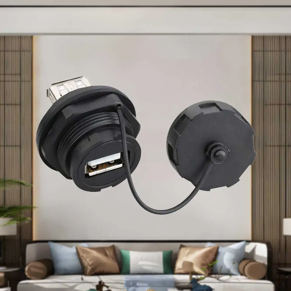 Oswell Plastic Panel Mount Socket Waterproof Usb Connector Usb2.0 ...