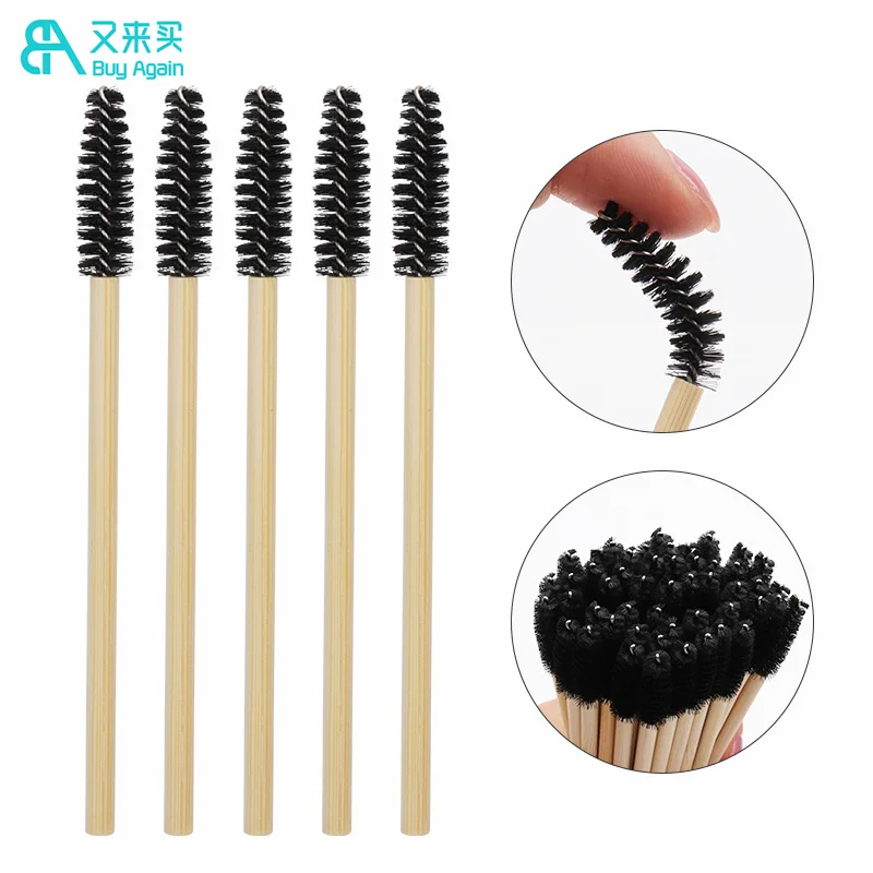 Wholesale Disposable Wooden Bamboo Spoolies Lash Tools Lash Brush Wand ...