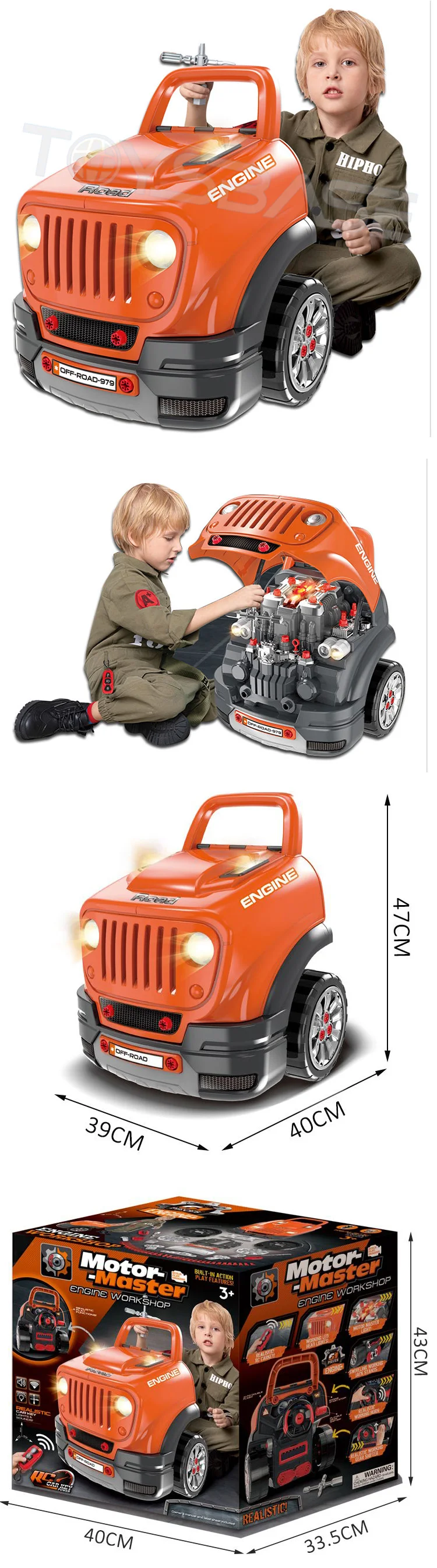 Motor Master Engine Workshop Simulation Vehicle Toy Light & Sound ...