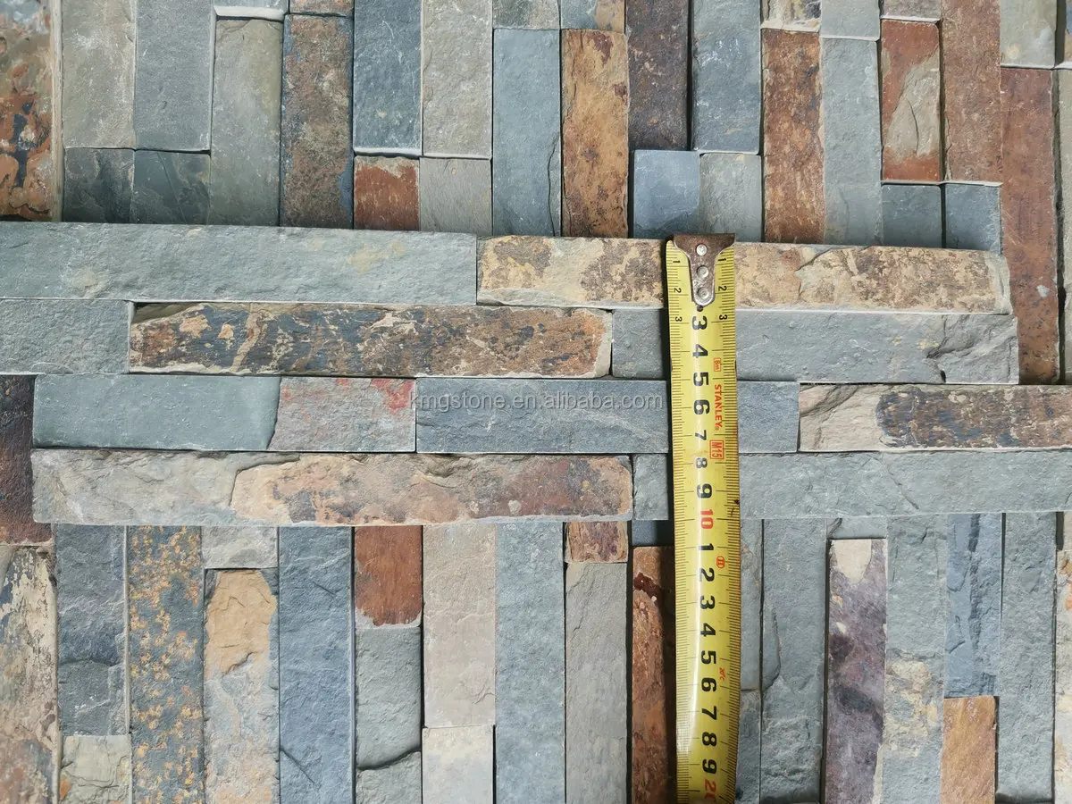 Natural Slate Thin Stone Veneer Sheets Stack Stone Panels At ...