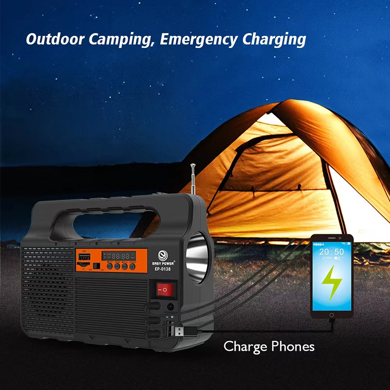 Portable Small Home Solar System - Outdoor Lighting Power