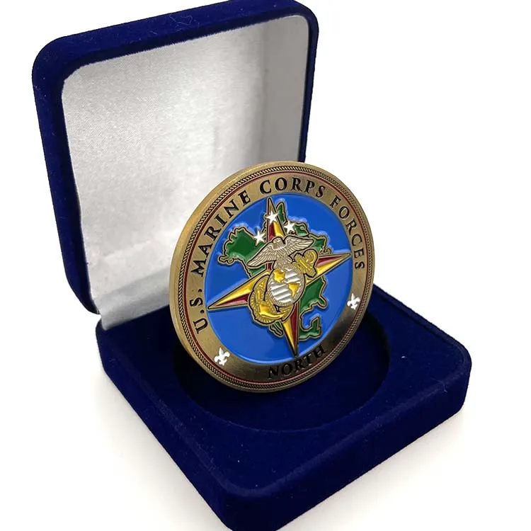 Free Sample Gold Silver Commemorative Coins Enamel Souvenir Zinc Alloy ...