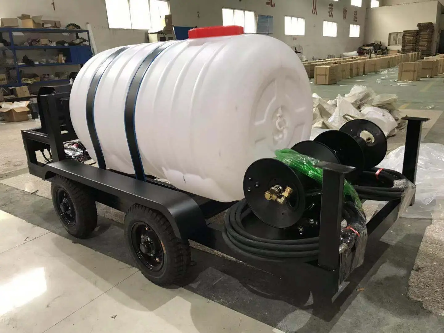 VOMART Hot Water Commercial Pressure Washer Trailer 5000 PSI