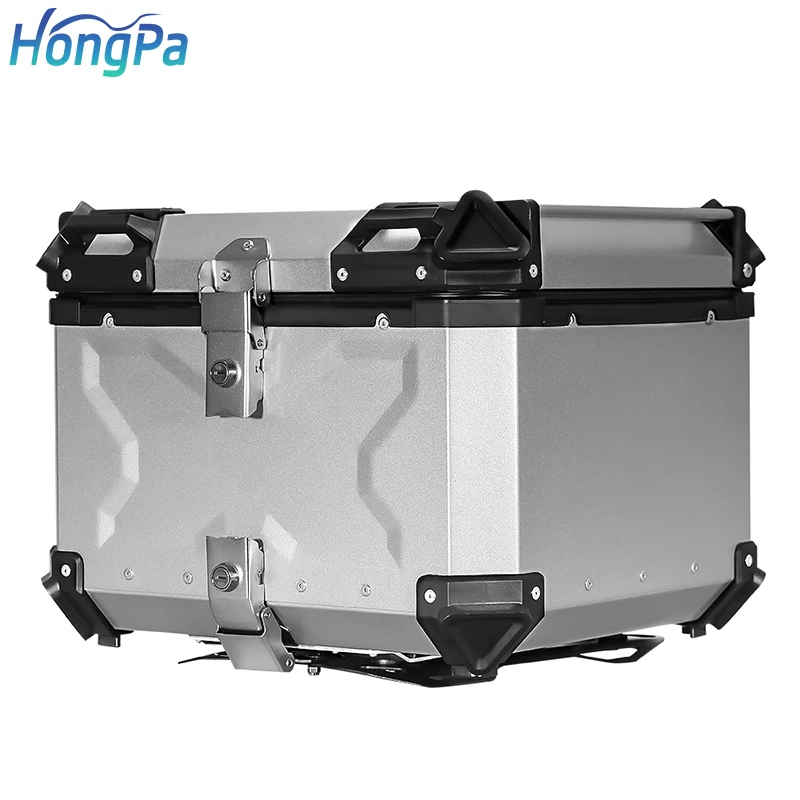 Universal 55L X-type Aluminum Motorcycle Tail Case Top Rear Tail ...