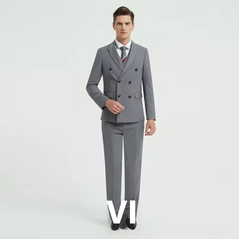 Custom-Made Business Suits for Men Formal Work Clothes with Flat Front ...