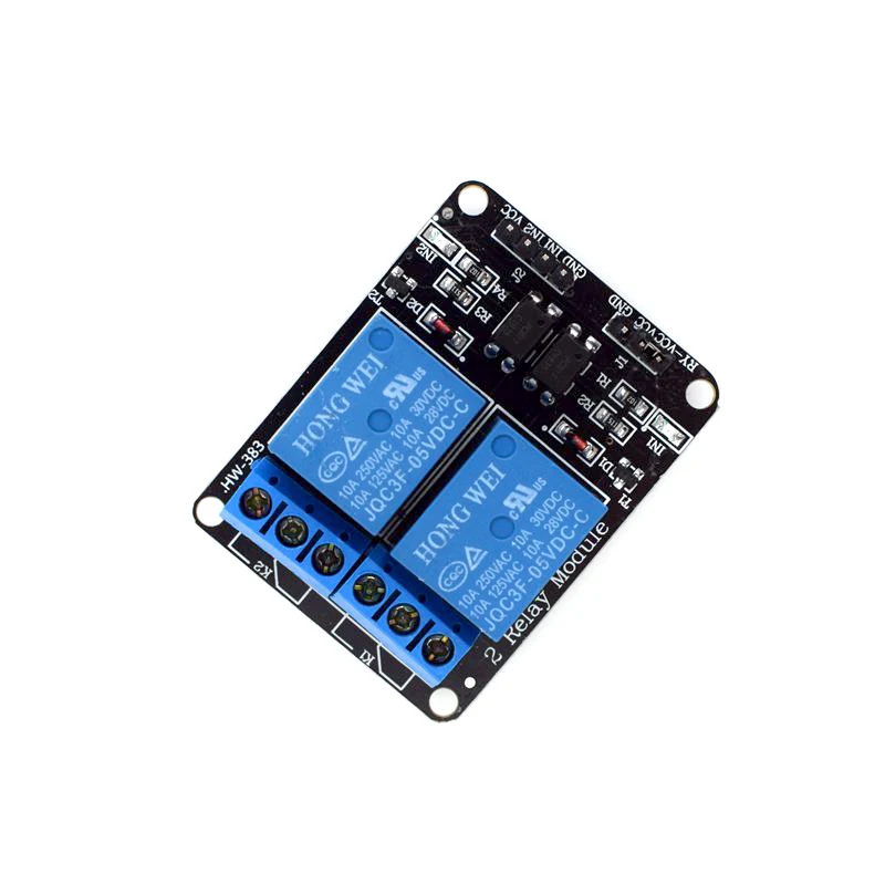 2-way 5v 12v 24v Relay Module With Optocoupler Isolation Protection ...