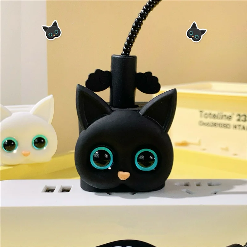 Cute Cartoon Cat Protector Cable Organizer Data Line Management ...