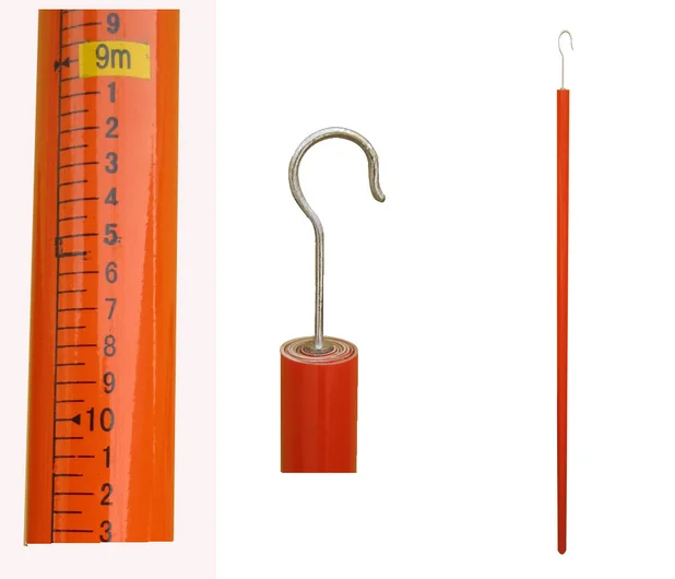 20FT Telescopic Fiberglass Height Measuring Stick - Quick Load Light Weight