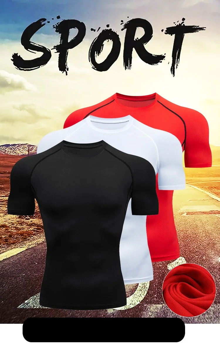 Men's Quick Dry under Base Layer Compression Sports Tops