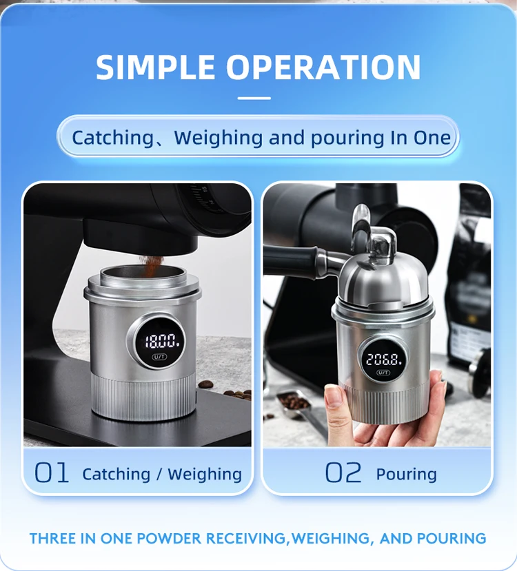 2025 First 2-in-1 Type-C Charging Grind by Weight Grinder Coffee Scale ...