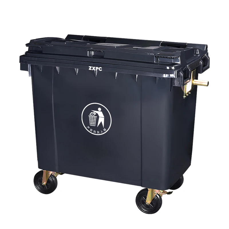 Waste Bins With Wheels Mobile Trash Bin Garbage Bin Large Plastic ...