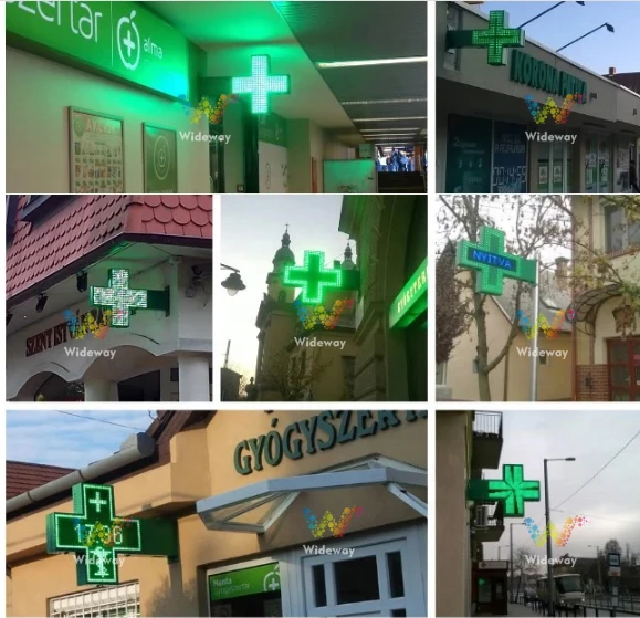 Pharmacy Cross Sign Customized Led Screen For Outdoor Full Color ...