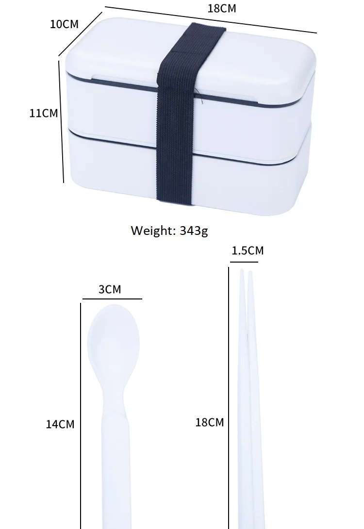 Eco Plastic Bento Lunch Box - Sustainable & Portable