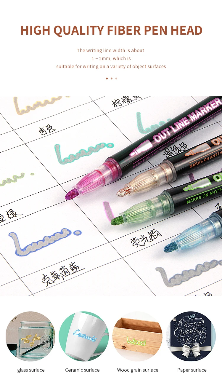 Metallic Stifte - Bestdi Outline Pen - Double Outline Markers