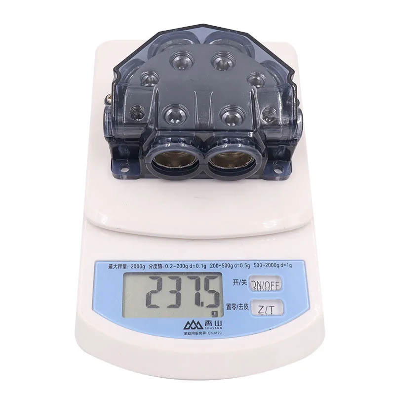 6 Way Power Distribution Block - 0 Gauge to 2, 4, 8 Gauge Out