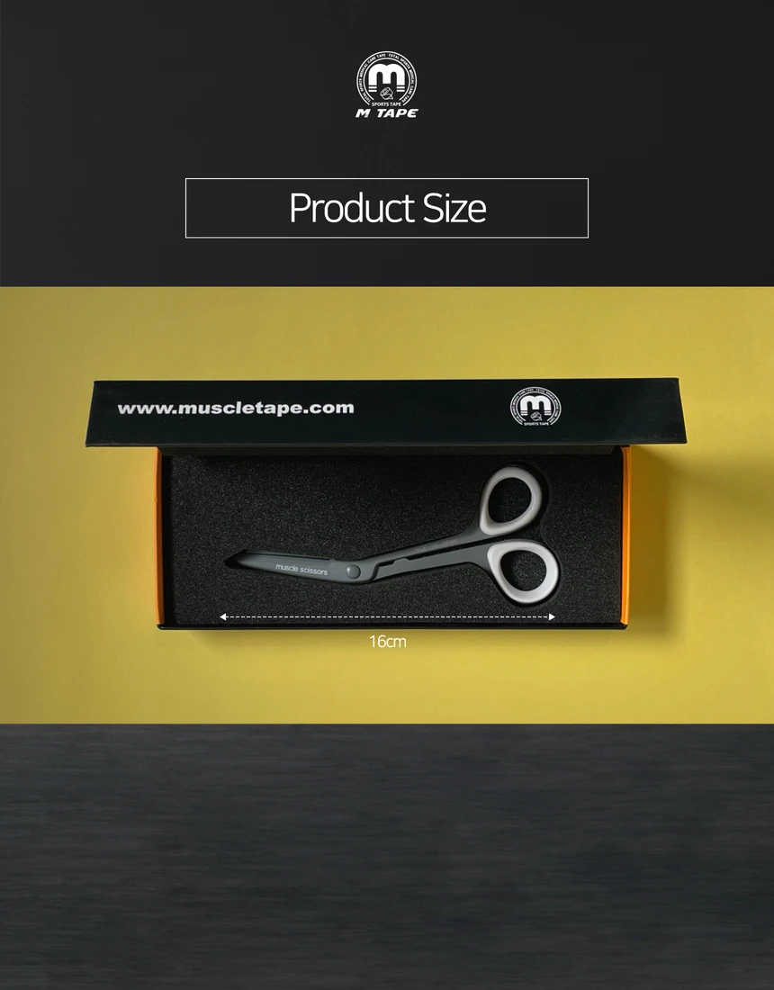 M TAPE Teflon-Coated Scissors for Muscle Tape - Non-Stick, Precision ...
