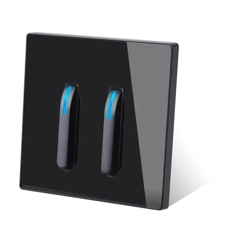 New Model 16a 1/2/3/4 Gang 1 Way 2 Way Tempered Glass Panel Piano ...