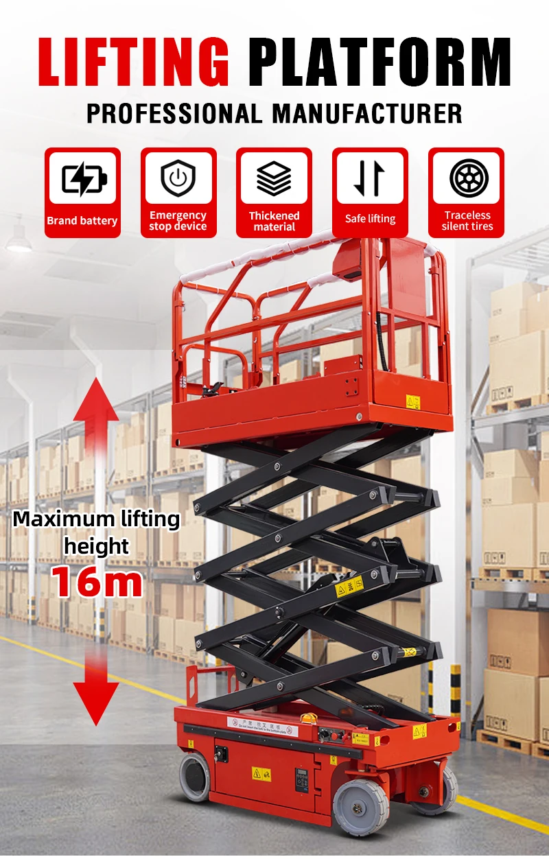 Mobile Hydraulic Lift Electric Lift Table Movable Scissor Lift Platform ...