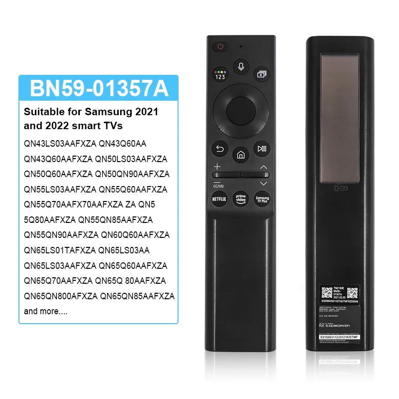 Bn59-01357a Original Rechargeable Solar Cell Voice Remote Control For ...