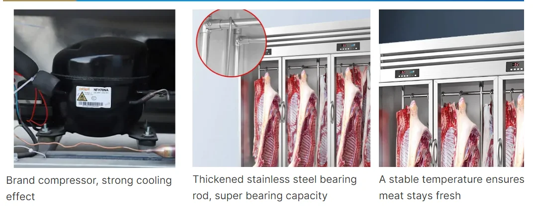 Vertical Meat Hanging Grocery Store Display Freezers Commercial For ...