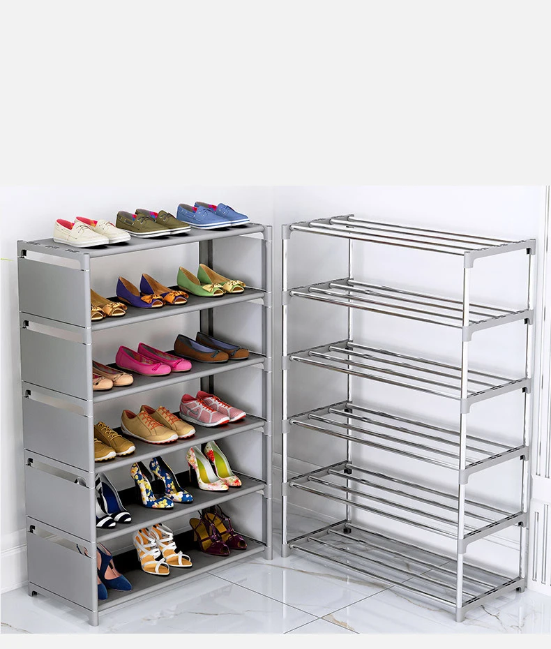 Folding Metal Shoe Racks Multilayer Non Woven Fabric Combination ...