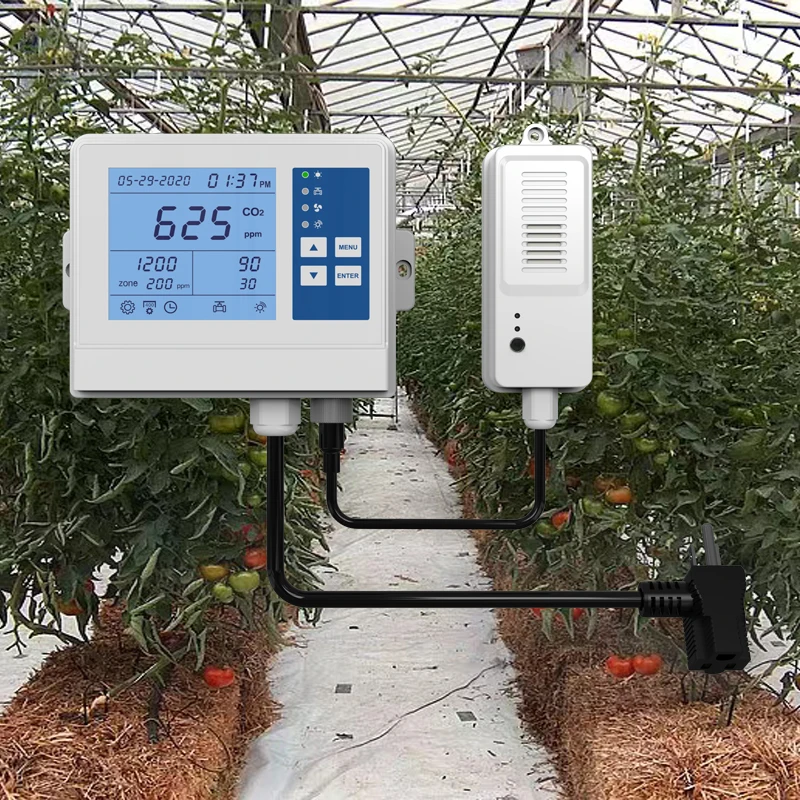 Plant Farm Grow Tent Digital Co2 Ppm Mushroom Humidity Control Greenhouse Day Night Co2 Monitor ...