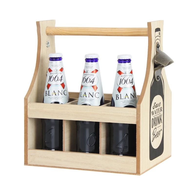 New Design Wooden Beer Bottle Storage Case With Laser Engraving Wood ...