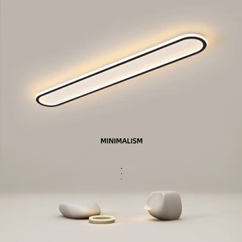 Modern Lighting Black Golden Nordic Led Long Lamp Design 3-color Mode ...